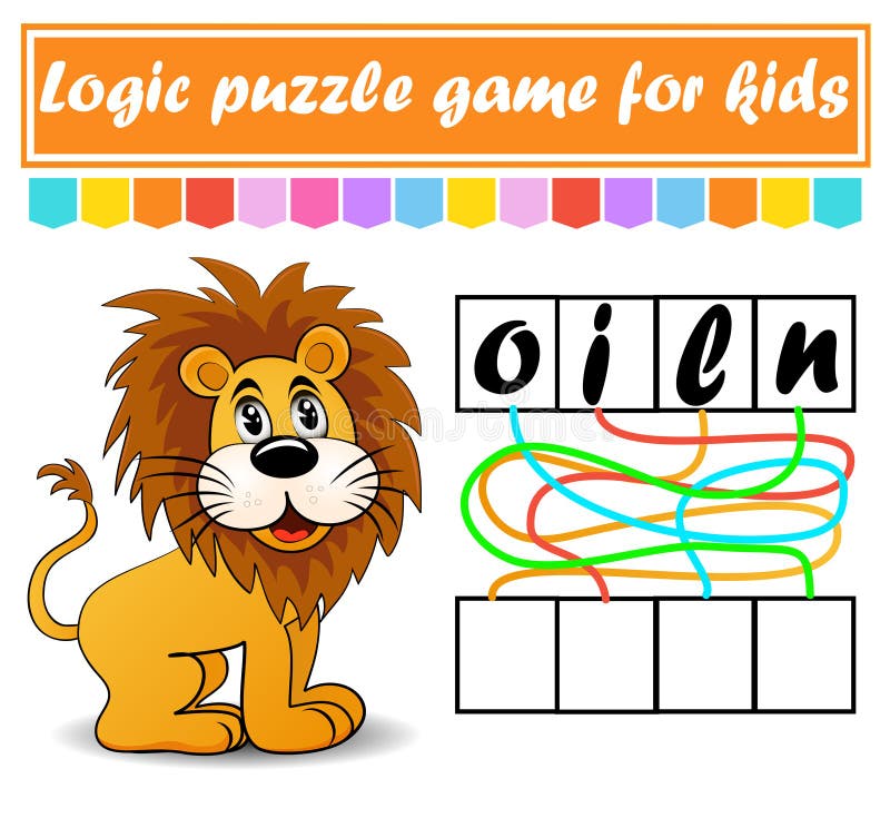 Logic Puzzle Game. Learning Words for Kids. Find the Hidden Name ...