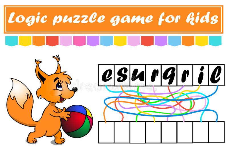 Logic Puzzle Game. Learning Words for Kids. Find the Hidden Name ...
