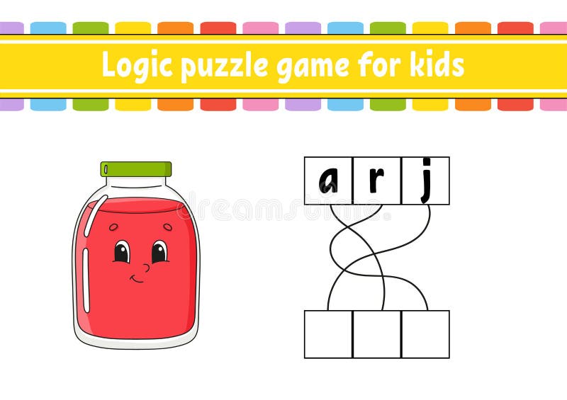 Logic Puzzle Game. Learning Words for Kids. Find the Hidden Name ...