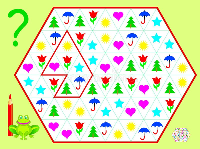 Logic Puzzle Game. Need To Draw the Lines so that Every Figure Will ...