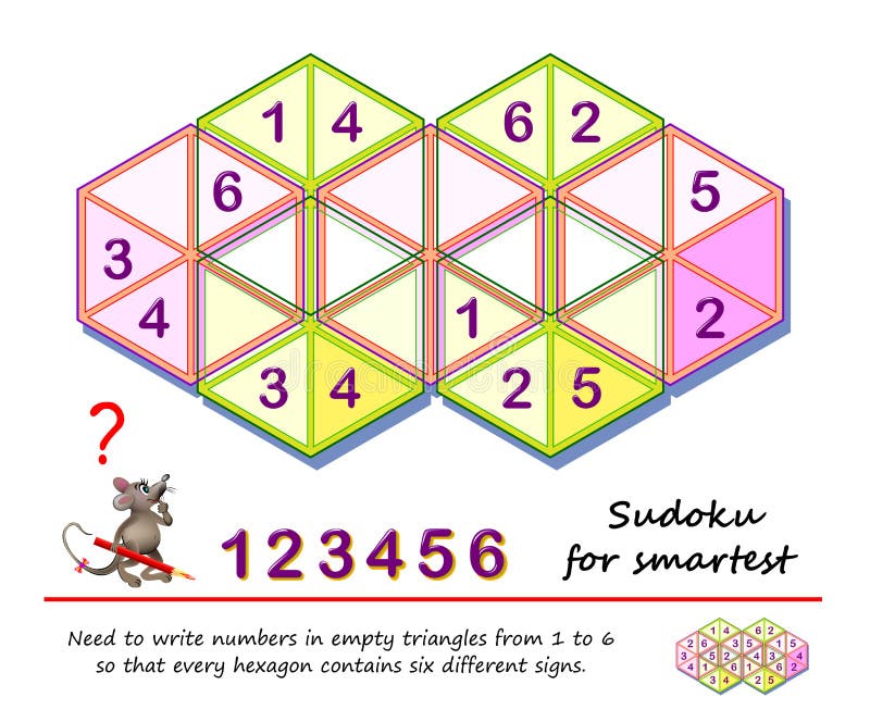 Logic Puzzle Game for the Smartest. Need To Write Numbers in Empty ...