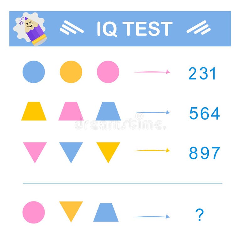 Logic Question, IQ Test, Visual Intelligence Stock Vector ...