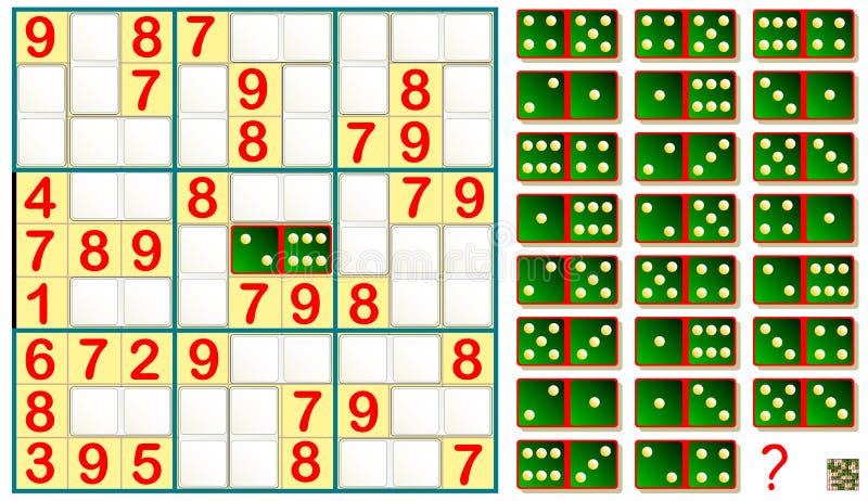 Logic Sudoku Game. Need To Complete the Puzzle Using the Remaining ...