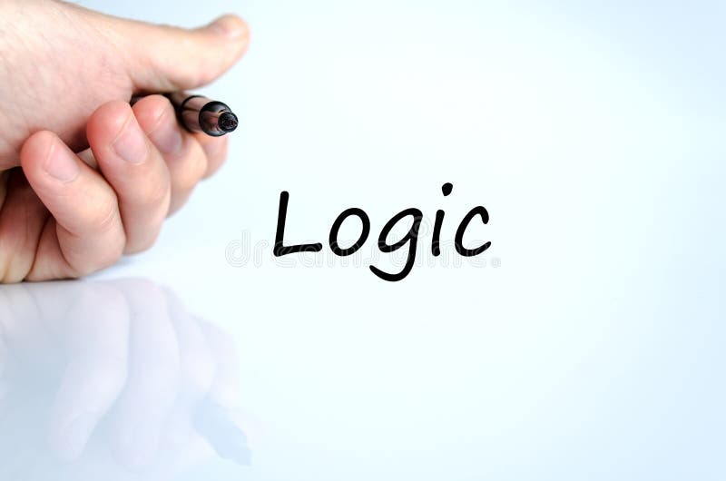 LOGIC Text with White Puzzle Jigsaw Pieces on Blue Background. Concepts ...