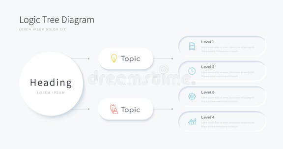Logic Tree Diagram Infographic Stock Vector - Illustration of research ...