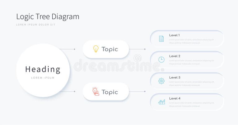 Logic Tree Diagram Infographic Stock Vector - Illustration of research ...