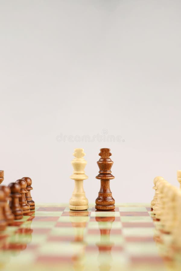 Logical Game. on the Chessboard in the Middle There are Two Pieces of ...