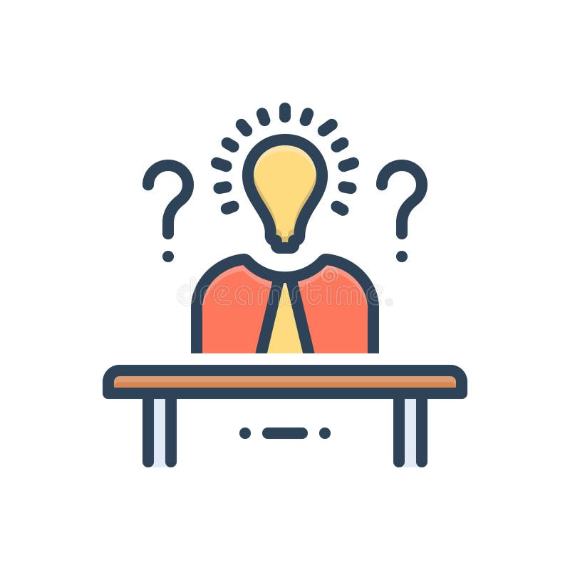 Color Illustration Icon for Logical, Creativity and Thinking Stock ...
