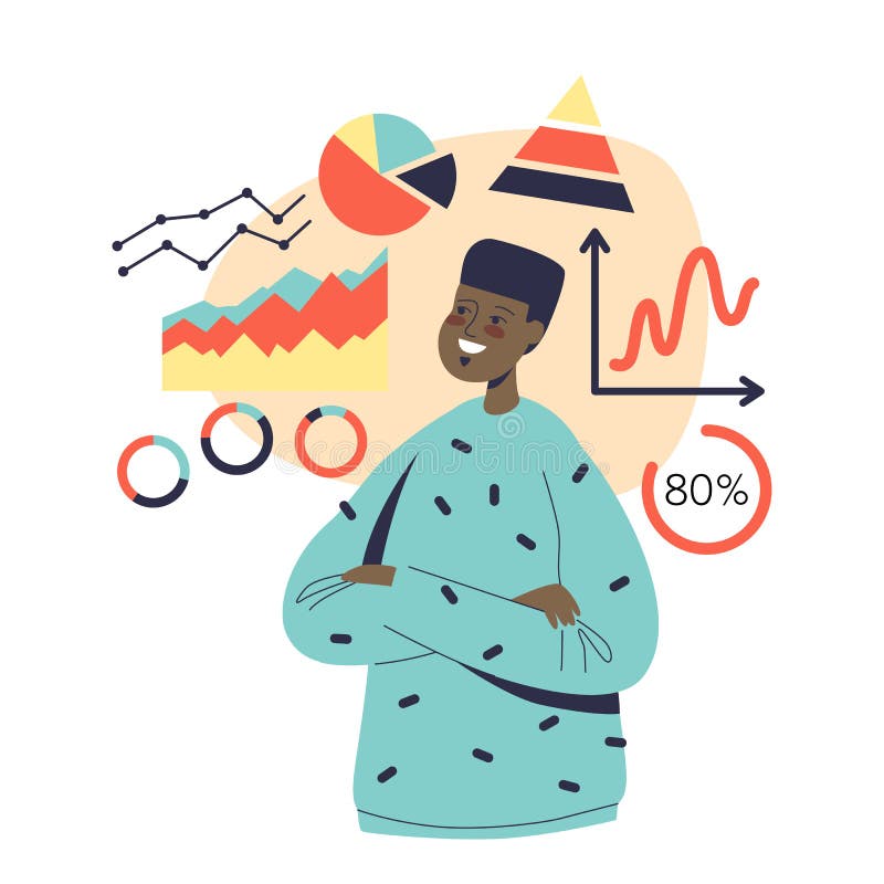 Logical Mindset: Male Cartoon Character with Logic and Structural ...