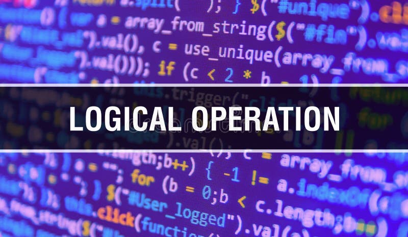 Logical Operation Concept Illustration Using Code for Developing ...