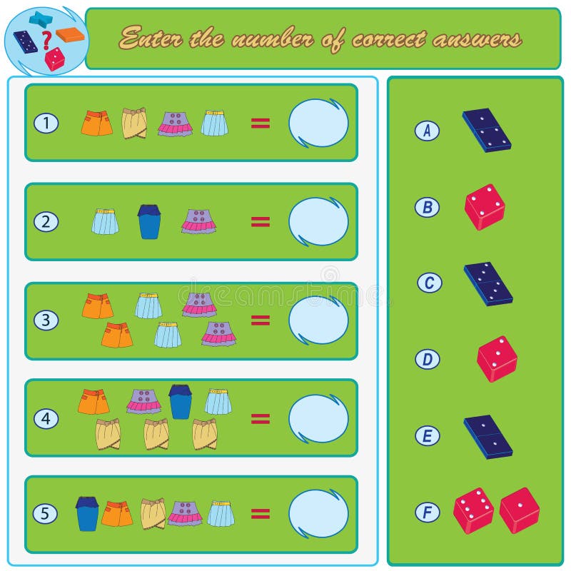 Logical Task. Find the Right Answers Stock Vector - Illustration of ...