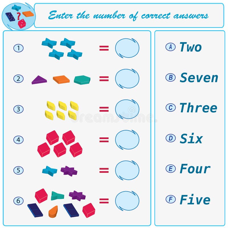 Logical Task. Find the Right Answers Stock Vector - Illustration of ...