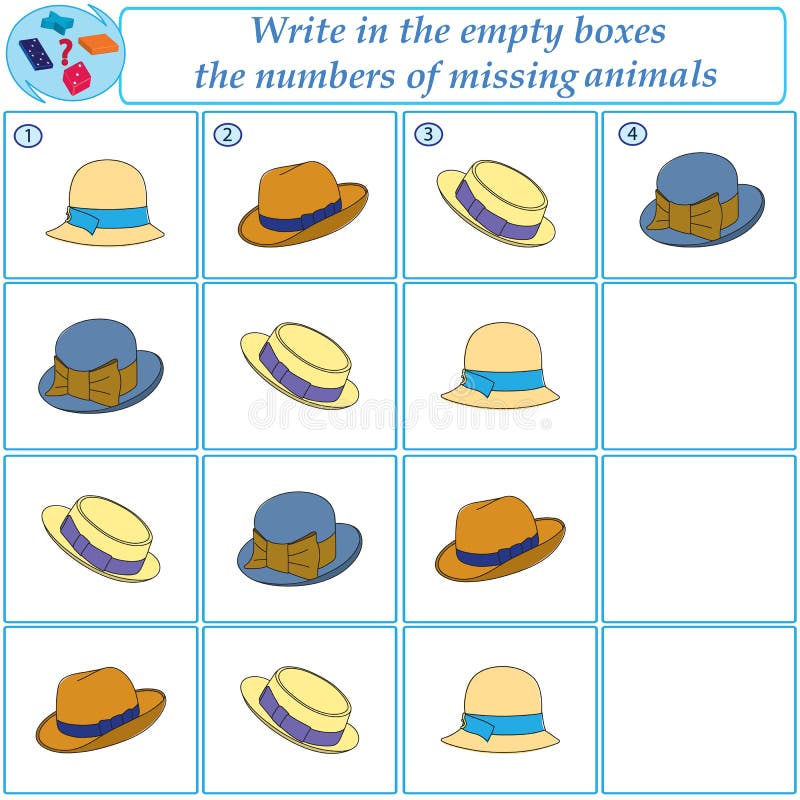 Logical Task.Find What Images are Missing Stock Vector - Illustration ...