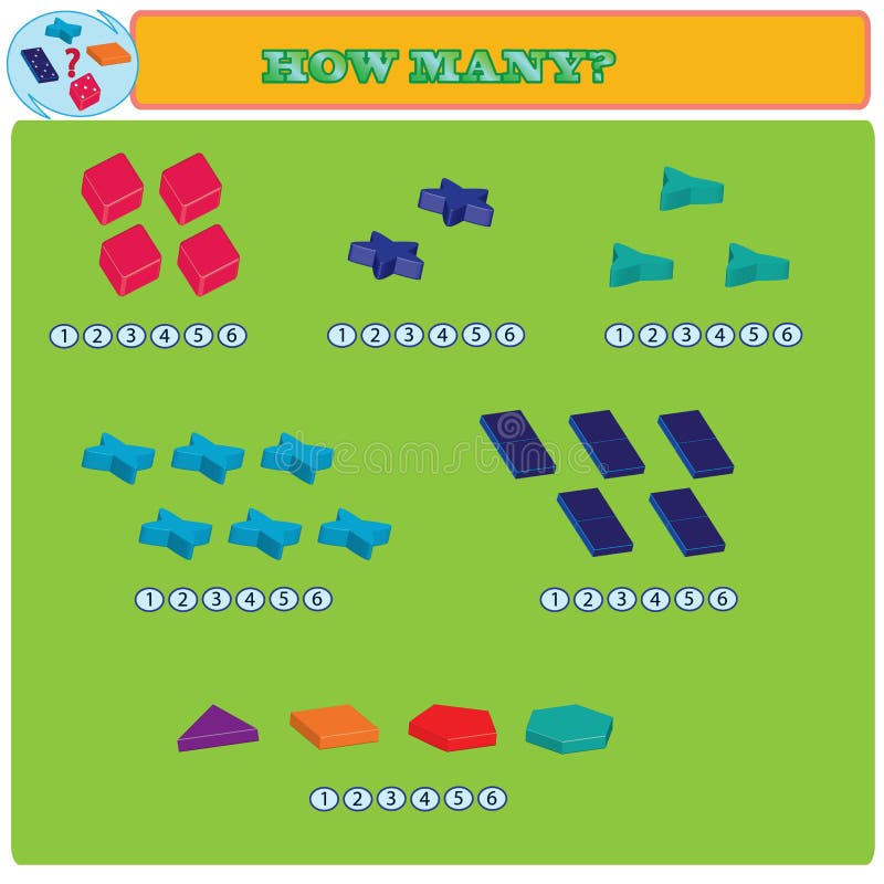 Logical Task. How Many Figures in Each Group? Stock Vector ...