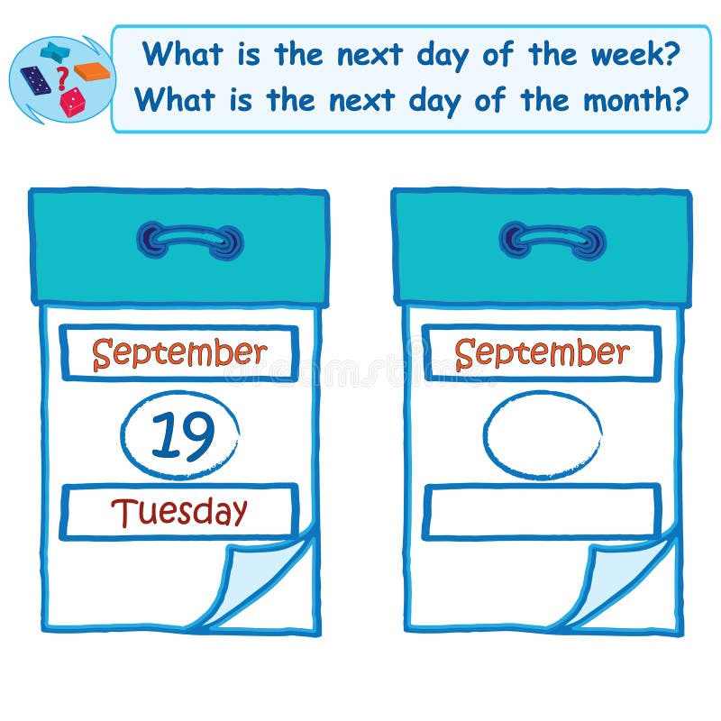 Logical Task. What is the Next Day of the Week Stock Vector ...