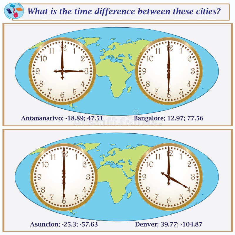 Logical Task. What is the Time Difference between these Cities? Stock ...