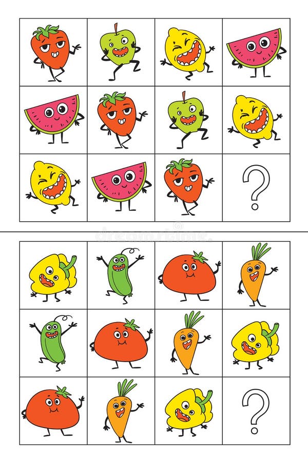 Logical Tasks Composed of Fruit. IQ Test Stock Vector - Illustration of ... Logical Tasks Composed of Fruit. IQ Test Stock Vector - Illustration of ...
