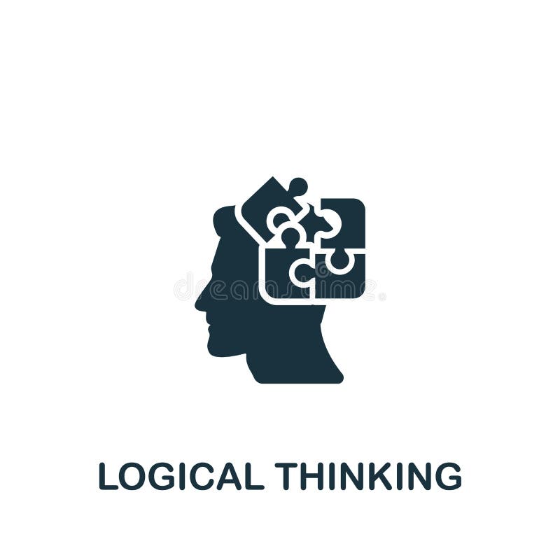Logical Thinking Icon. Monochrome Simple Personality Icon for Templates ...