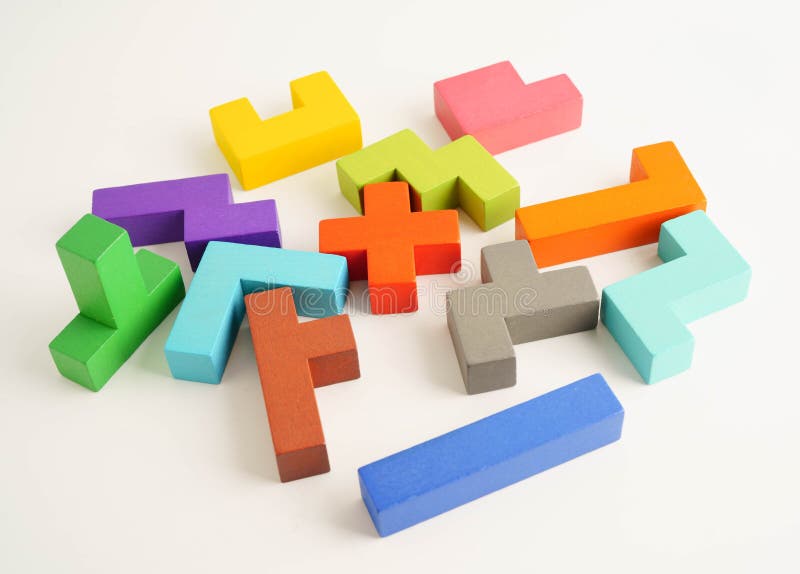 Logical Thinking and Problem Solving Problem Solution Creative Business, Wooden Puzzle Geometric ...