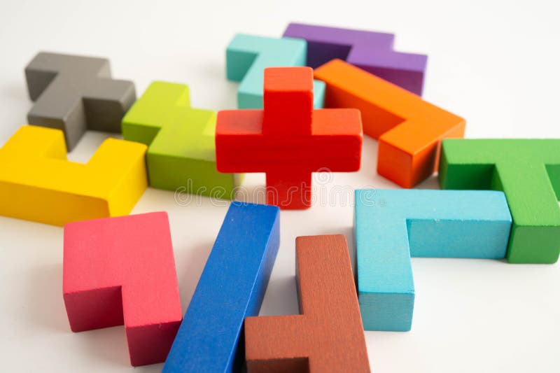 Logical Thinking and Problem Solving Problem Solution Creative Business, Wooden Puzzle Geometric ...