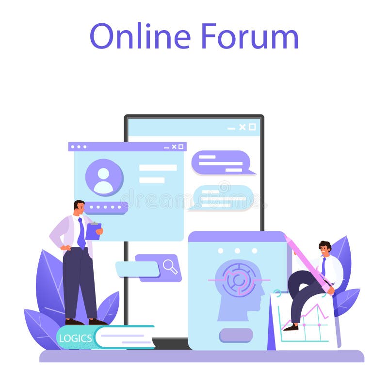 Logician Online Service or Platform. Scientist Studying Logical Stock ...