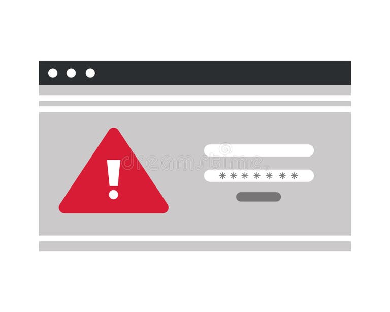 Login into Account Phishing Caution Stock Vector - Illustration of ...