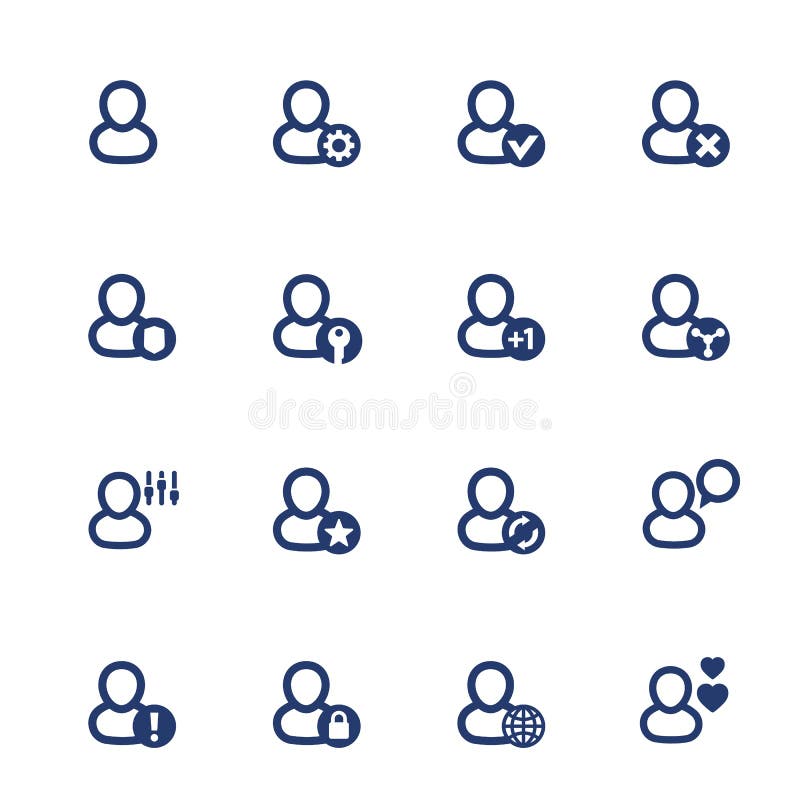 Login, Account Settings, User, Profile Icons Set Stock Vector ...