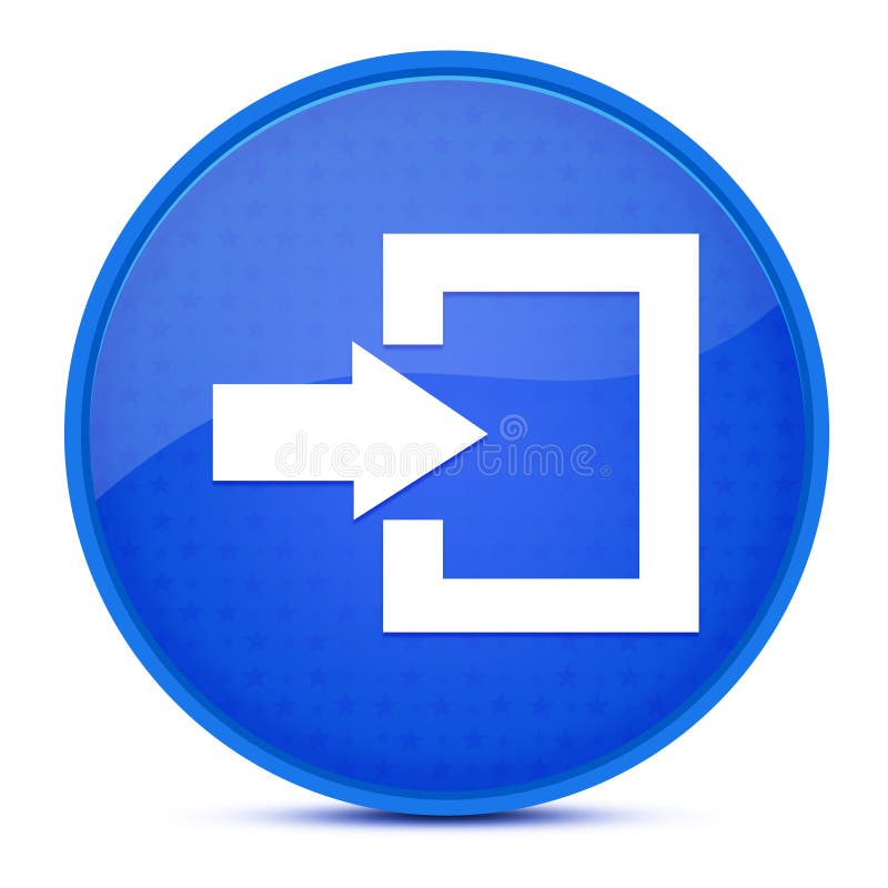 Logout Aesthetic Glossy Blue Round Button Abstract Stock Illustration ...