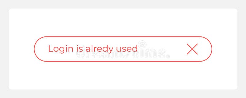 Login Already Registered UI Element Template Stock Vector - Illustration of button, icon: 264324701