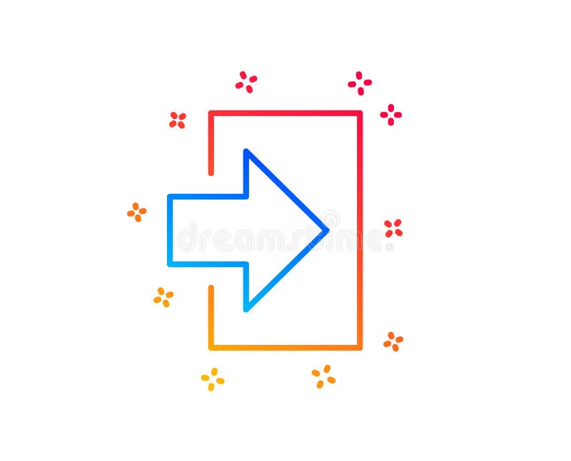 Login Arrow Line Icon. Sign in. Vector Stock Vector - Illustration of ...