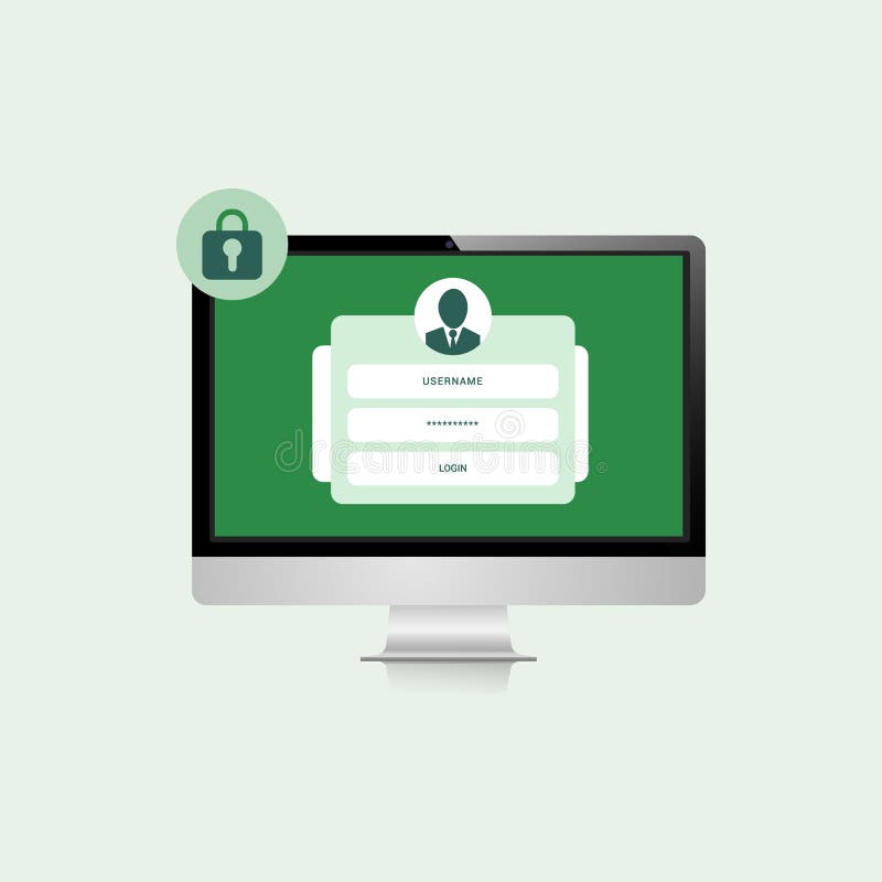 Login or Authorization Page Concept Illustration Stock Vector ...