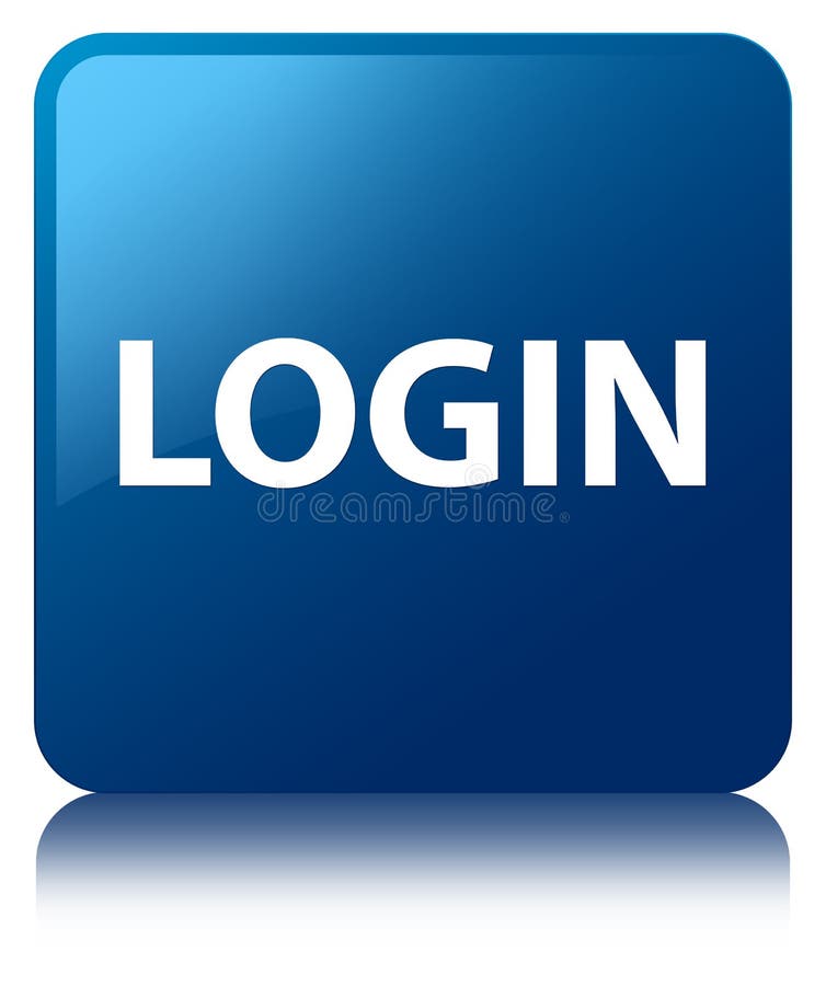 Login blue square button stock illustration. Illustration of sign ...