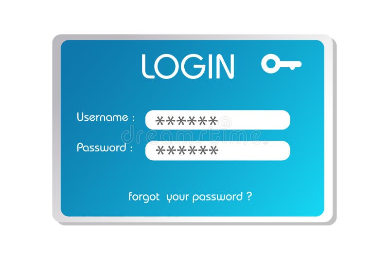 Vector login form template stock vector. Illustration of label - 22740415