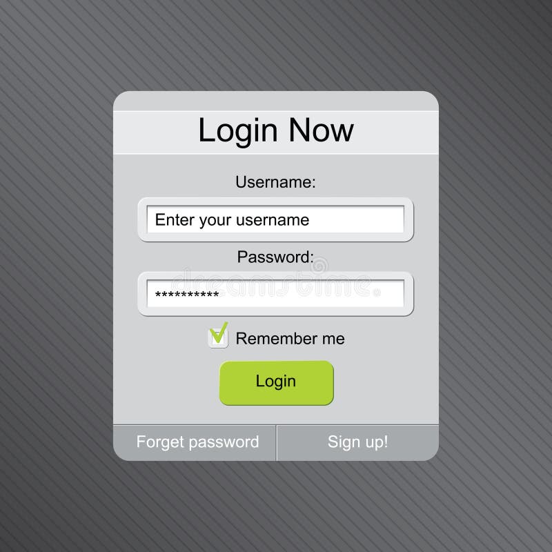 Login box stock vector. Illustration of connect, http - 17548625