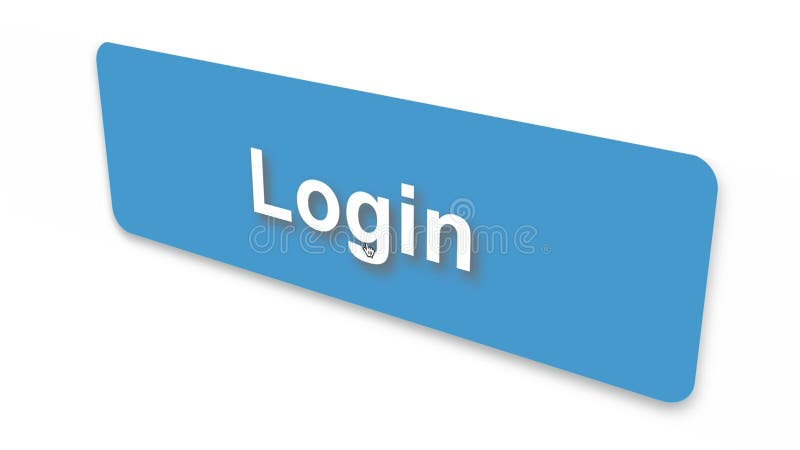 Login Button and Cursor stock illustration. Illustration of assistance ...