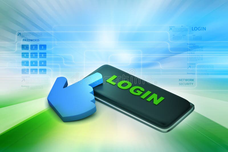 Login and cursor stock illustration. Illustration of mouse - 24835217