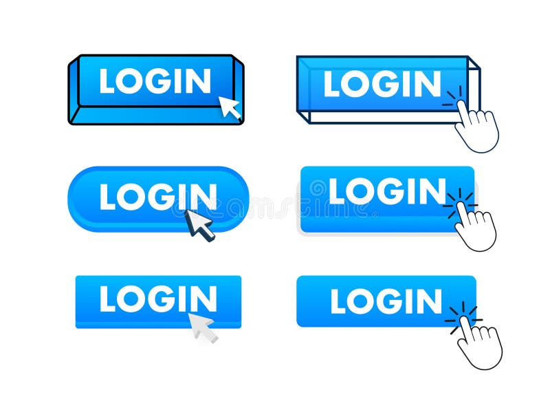Blue Login Button. Cursor Icon. Arrow Icon. Web Banner. Web Template ...
