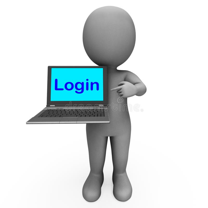 Login Computer Shows Website Log in Security Stock Illustration ...