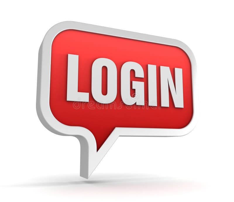 Login 3d Concept Illustration Stock Illustration - Illustration of data ...