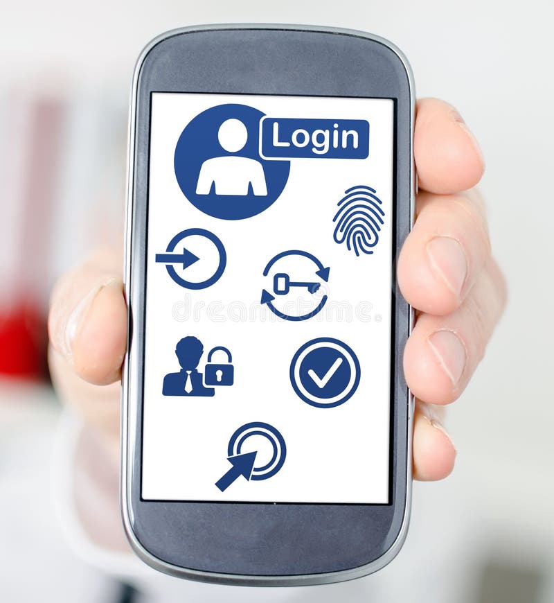 Login Concept on a Smartphone Stock Photo - Image of subscribe ...