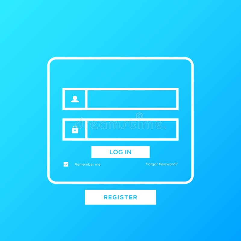 Login Design Template Vector Can Be Edited As Needed Stock Illustration ...