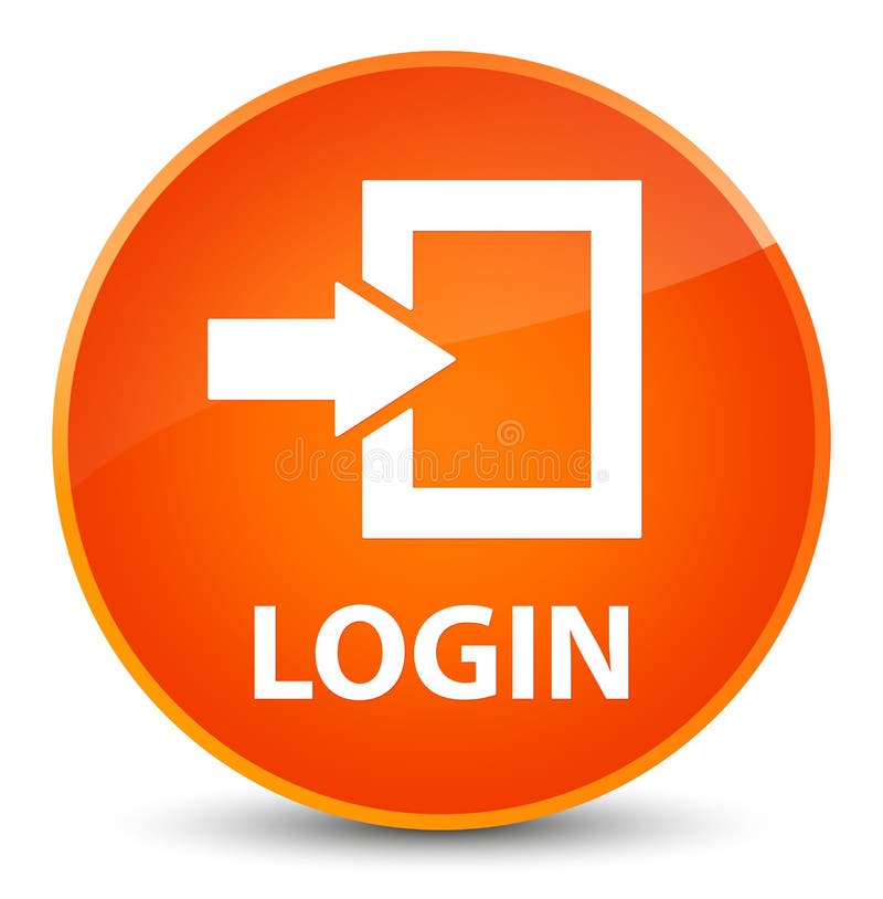Login Elegant Orange Round Button Stock Illustration - Illustration of ...