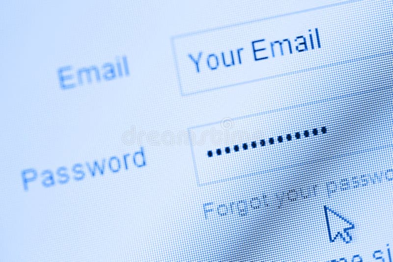 Login with Email and Password Stock Photo - Image of member, protection ...