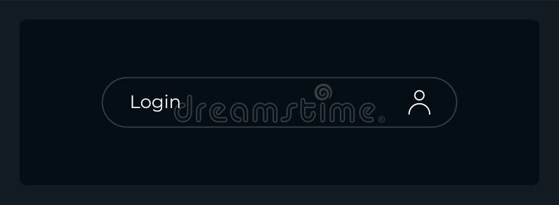 Login Field UI Element Template Stock Vector - Illustration of enter ...