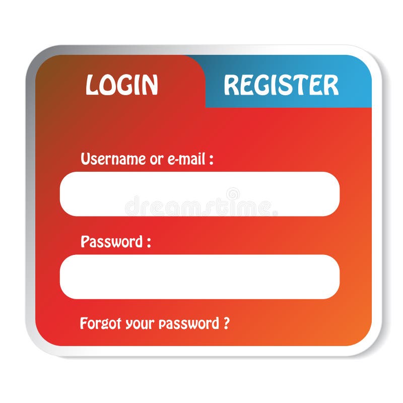 Vector login form template stock vector. Illustration of label - 22740415