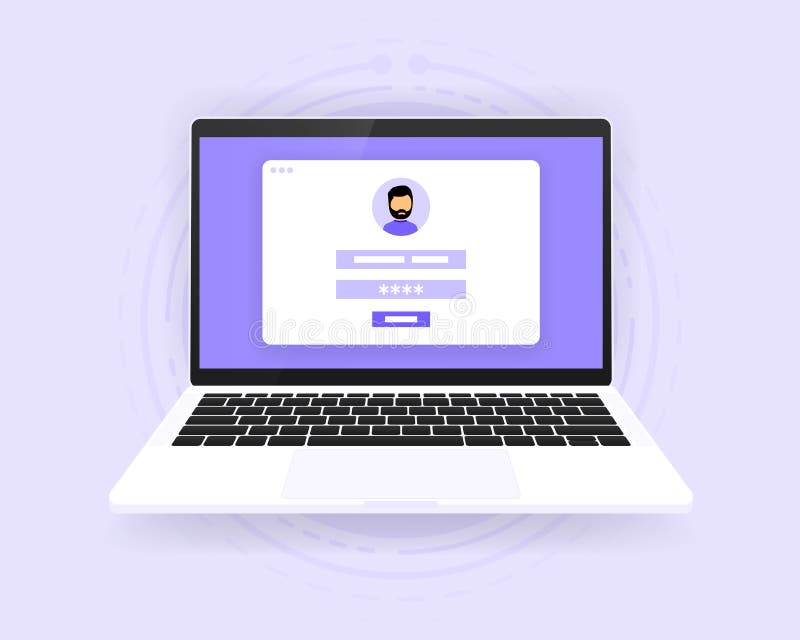 User Authorization Login Authentication Page Stock Illustrations – 823 ...