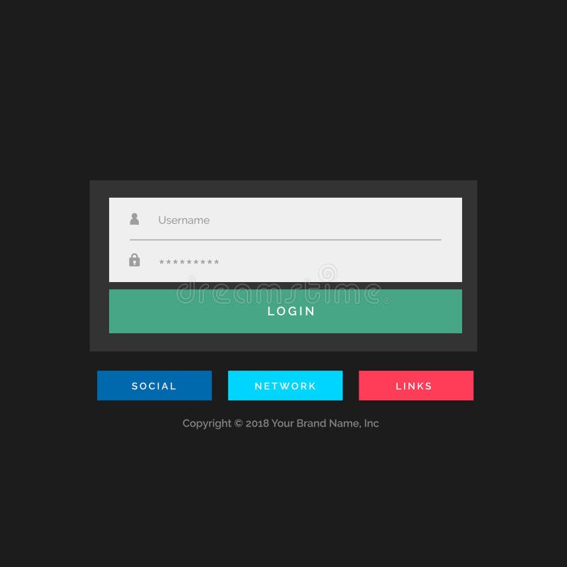 Flat Login Form Ui Design in Modern Style Stock Vector - Illustration ... Flat Login Form Ui Design in Modern Style Stock Vector - Illustration ...