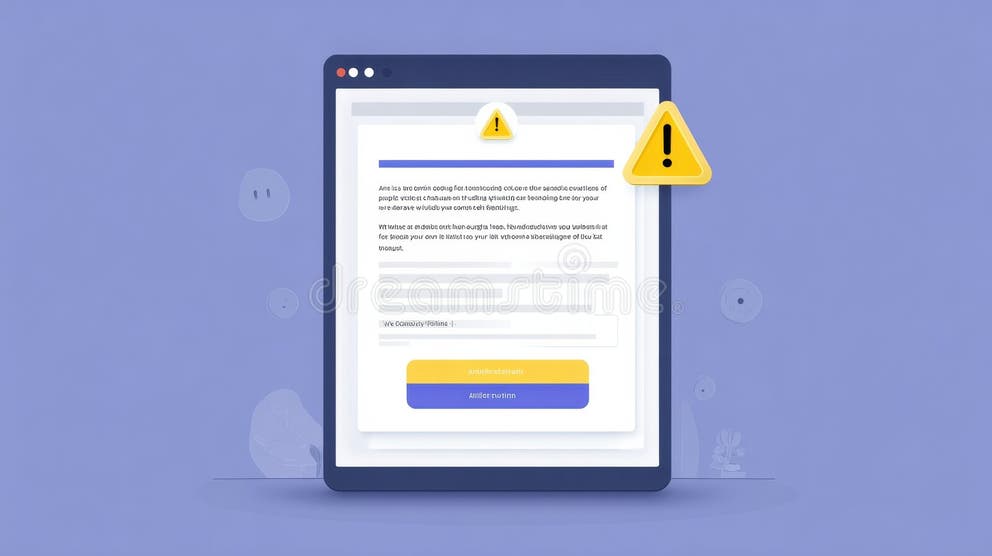 Phishing Page Designed To Mimic a Login Form with Warning Icons and a ...