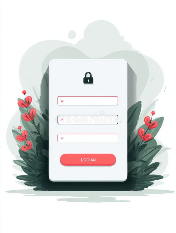Login Form Featuring Blinking Suspicious Captcha Bot with a Blank Right Layout in a Digital ...