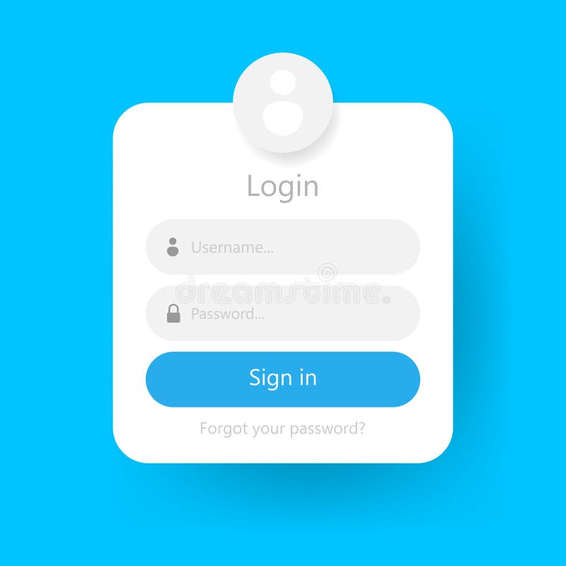 Login Form Icon. Login Form Page. Vector Illustration. Stock Vector ...